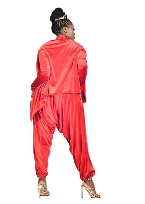 Amelia Wearhouse Velour Tracksuit 2 Piece Red Rightland