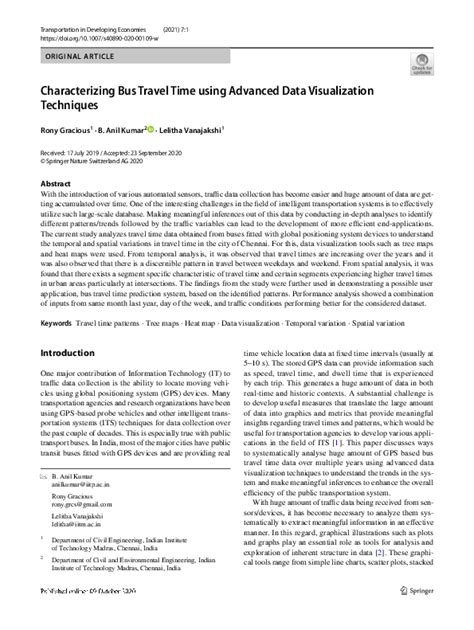Pdf Characterizing Bus Travel Time Using Advanced Data Visualization