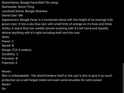 Boogie Fever By Me Rfanstands