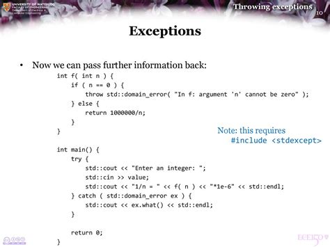 Throwing Exceptions Ppt Download