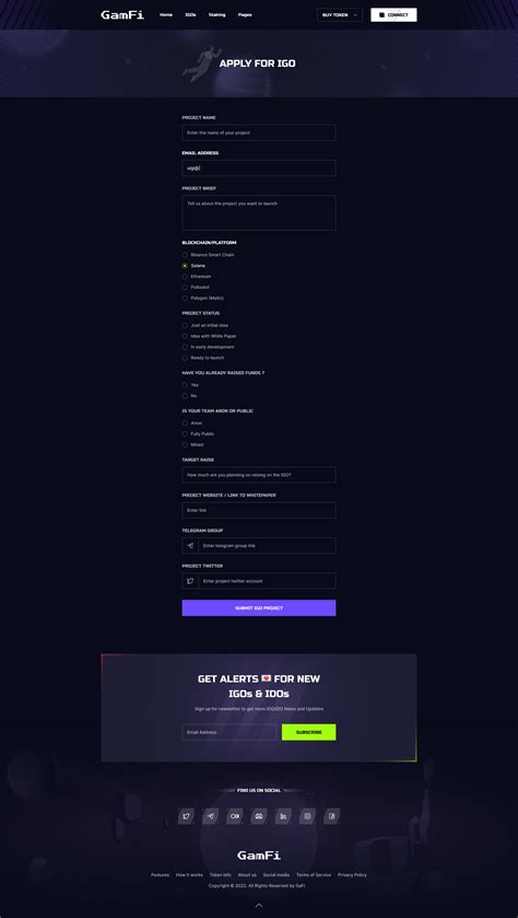 Gamfi Metaverse Web Igo Ido Token Launchpad Figma Template By Uigigs
