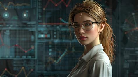 Premium Photo Animated Finance Professional In Modern Office With