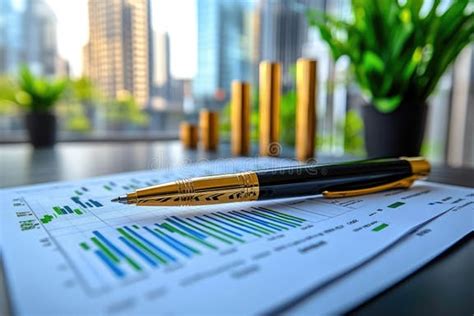 Financial Growth Concept Bar Graph Rising Trend Stock Market Success