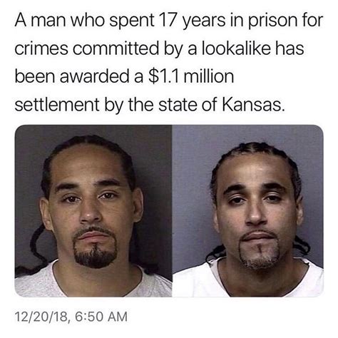 A Man Who Spent 17 Years In Prison For Crimes Committed By A Lookalike