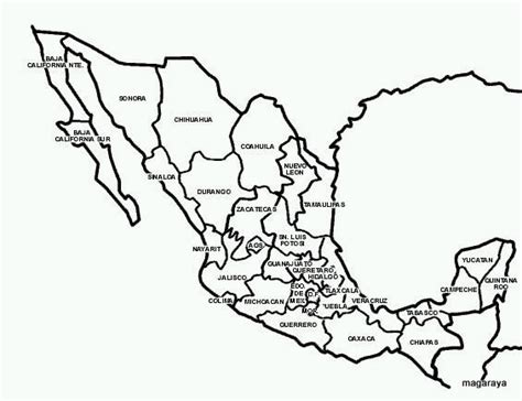 Mapas de México para descargar y colorear Colorear imágenes