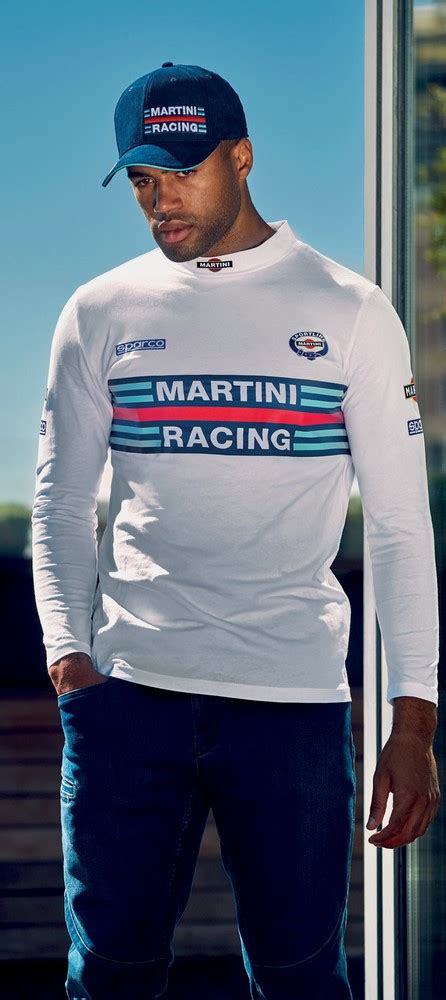 Martini Racing Sparco Langarm T Shirt Replica Polo T Shirt