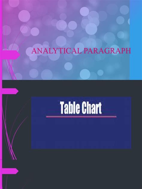 Analytical Paragraph Table Pdf