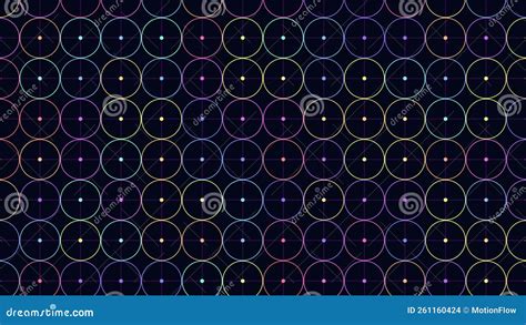 Rainbow Dots Pattern With Neon Lines Stock Footage Video Of Fashion