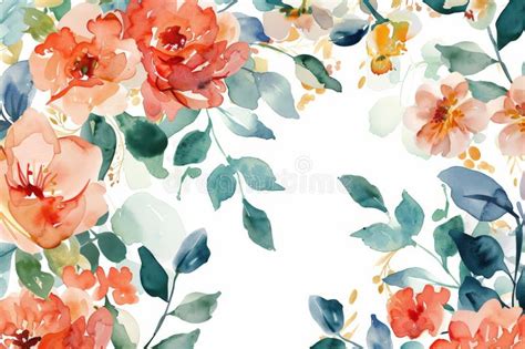Watercolor Arrangements Flower With Botanical Spring Floral