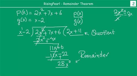 Finding The Remainder Of A Polynomial