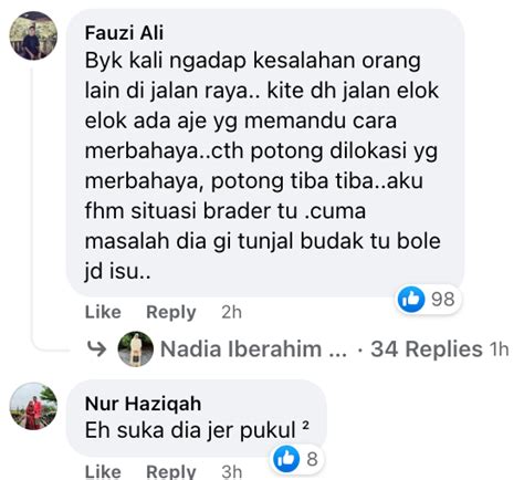 Abang Sado Amuk Tunjal Kepala Pemandu Wanita Siap Maki Hamun Tepi Jalan