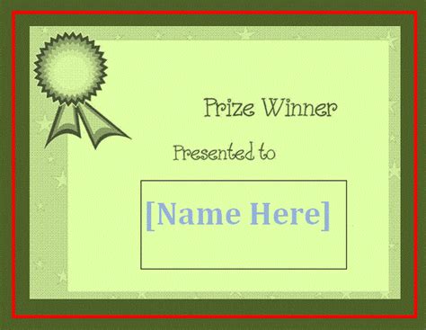 Blank Or Printable Certificate Winner Certificate