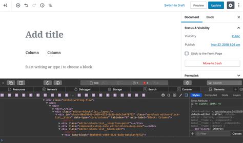 Columns Ui Is Still Buggy And Confusing · Issue 11159 · Wordpress