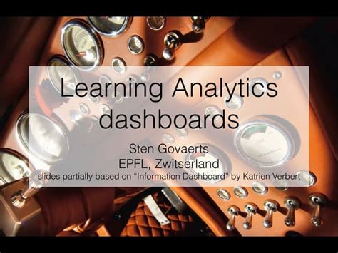 Learning Analytics Dashboards Ppt