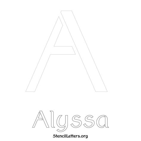 Alyssa Free Printable Name Stencils With 6 Unique Typography Styles And