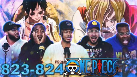 Luffy And Sanji Reunite One Piece Ep 823824 Reaction Youtube