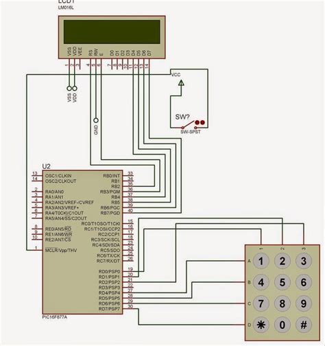 Electrical Engineering World PIC Microcontroller Based Electronic Lock Circuit Diagram