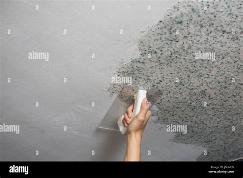 Pasting Liquid Wallpaper In The Apartment Stock Photo Alamy
