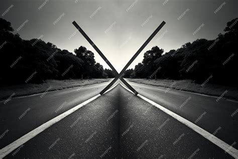 Twin Arrows Crossing On Cross Line Premium Ai Generated Image