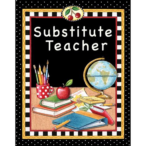 Teacher Created Resources Substitute Teacher Pocket Folder Tc Lesson