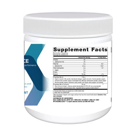 Golden Collagen Grass Fed Collagen Peptides Curcumin Fenugreek