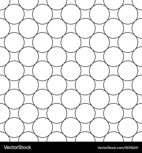 Repeating Abstract Monochrome Circle Grid Pattern Vector Image