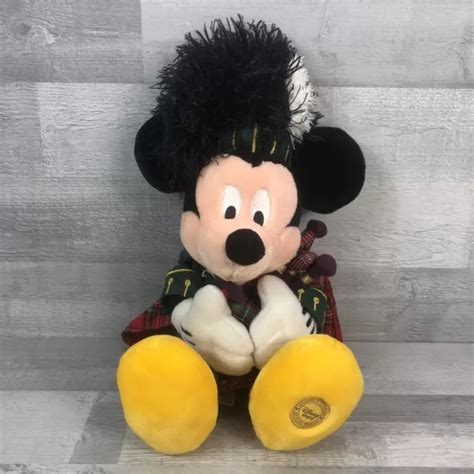 Disney Store Mickey Mouse Scottish Bagpipe Kilt Plush Soft Toy Authentic 19in £26 96 Picclick Uk