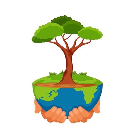 Premium Vector World Tree Day Illustration Caring For The Environment