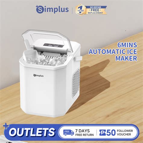Simplus Ice Maker Machine Automatic Ice Cube Maker Mini Portable Household Intelligent Shopee