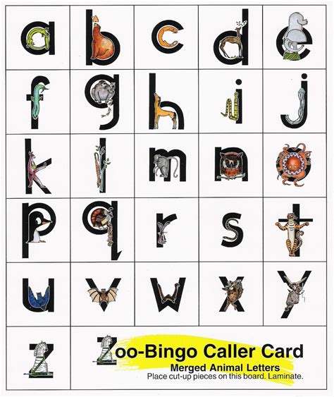 Free Printable Zoo Phonics Alphabet