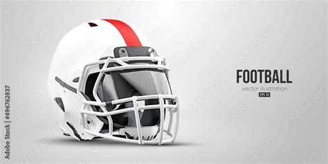 Realistic Silhouette Of A Nfl American Football Helmet Man In Action