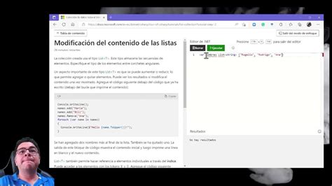 manejo tipo de datos list en csharp youtube