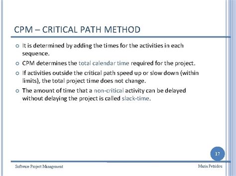 LECTURE 4 PERT DIAGRAMS CPM 1 Project Scheduling
