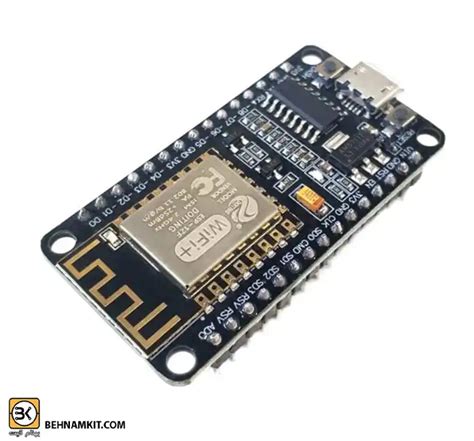 برد توسعه Nodemcu دارای هسته وای‌فای Esp8266 و مبدل Ch340 بهنام کیت