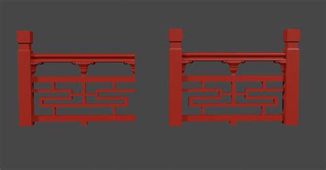 Asian Inspired Guardrails Fences By Pixelchroniclesminiatures