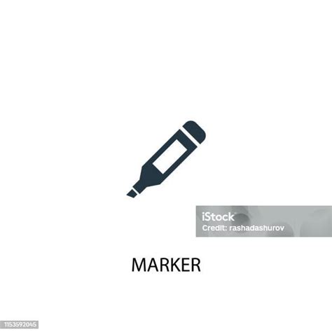 Ikon Materi Iklan Penanda Ilustrasi Elemen Sederhana Ilustrasi Stok