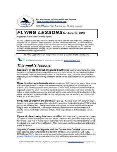 Flying Lessons Mastery Flight Training