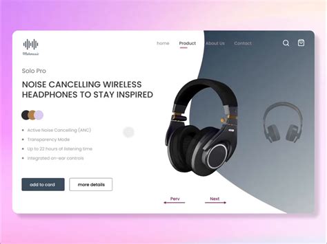 Headphone Landing Page Concept By Mehrdad Afshar On Dribbble