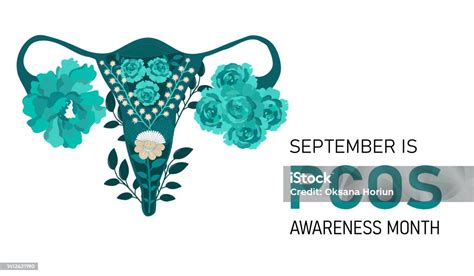 Polycystic Ovary Syndrome Month Banner Stock Illustration Download