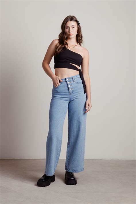 Sexy Black Crop Tops For Women Tobi