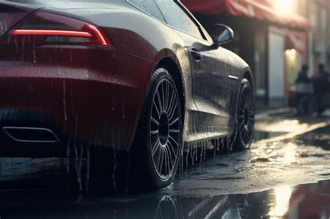 Premium AI Image | A red porsche with the number 997 on the side