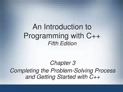 Ppt An Introduction To Programming With C Fifth Edition Powerpoint Presentation Id3000777
