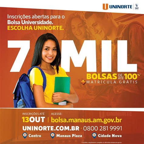 Bolsa Universidade 2021 UniNorte Manaus