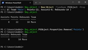 PowerShell: How to Remove a Property from an Object - Collecting Wisdom
