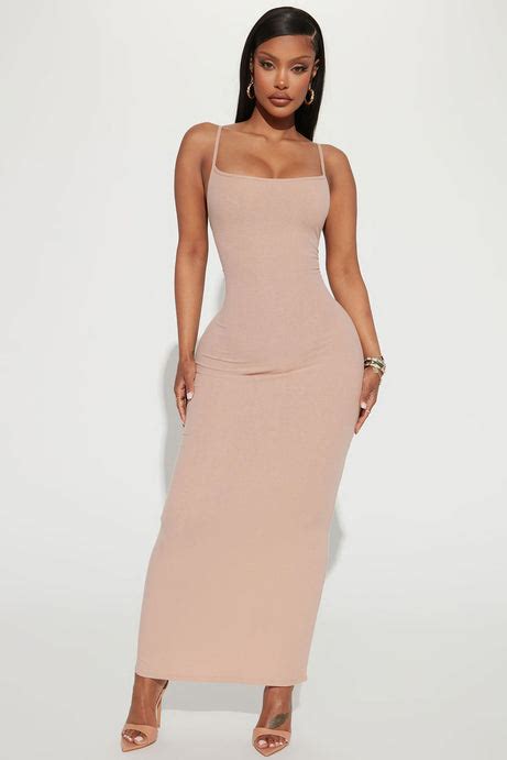 Cassidy Maxi Dress Tan Fashion Nova