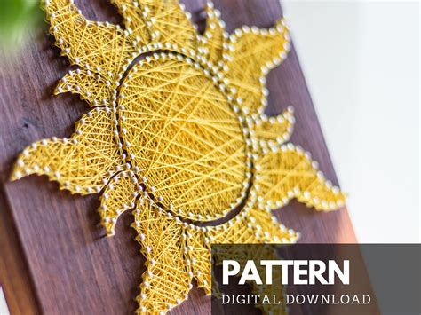 Sun String Art Pattern With Instructions And Tips Celestial Sun