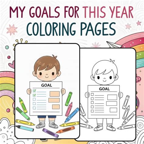 My Goals For This Year Coloring Pages Social Emotional Learning And Goal