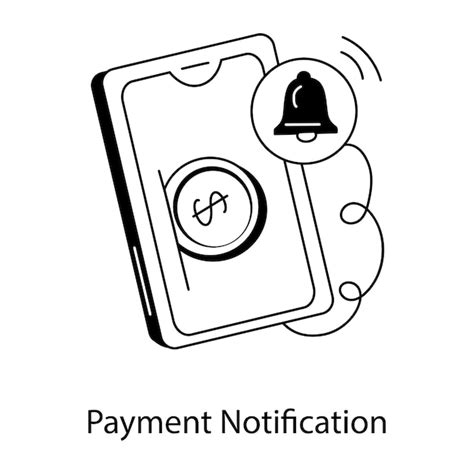 Premium Vector Have A Look At Payment Notification Line Icon