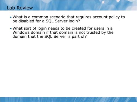 Ppt Module 9 Authenticating And Authorizing Users Powerpoint