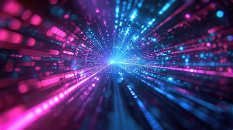 Neon Particle Acceleration Stock Illustration Illustration Of Scifi